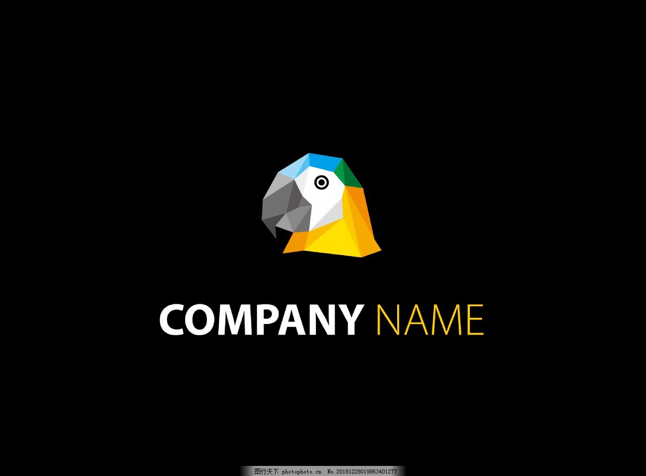 鹦鹉多彩网络logo标志设计图片_标识_LOGO标识-图行天下素材网